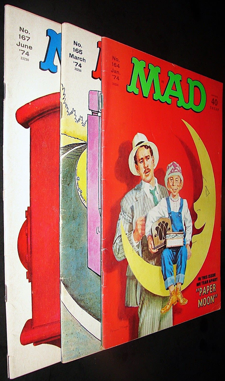 3 MAD Magazines 164 Jan 1974, 165 March 1974, 167 June 1974 GOOD Norman ...
