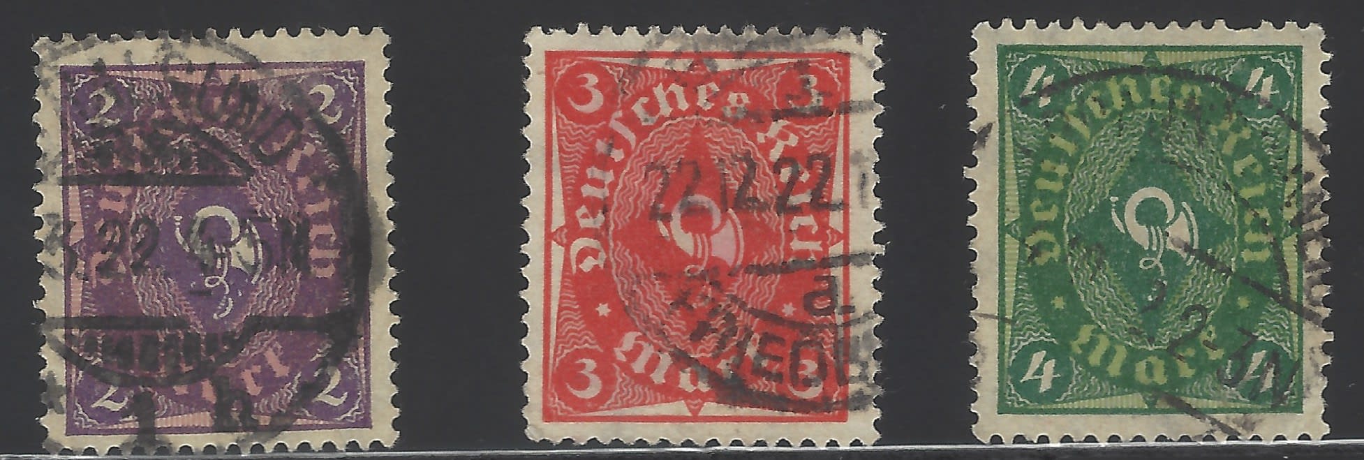 Germany Scott #150-152 Used VF 2m, 3m,4m Definitive CV 22.00 - Germany ...