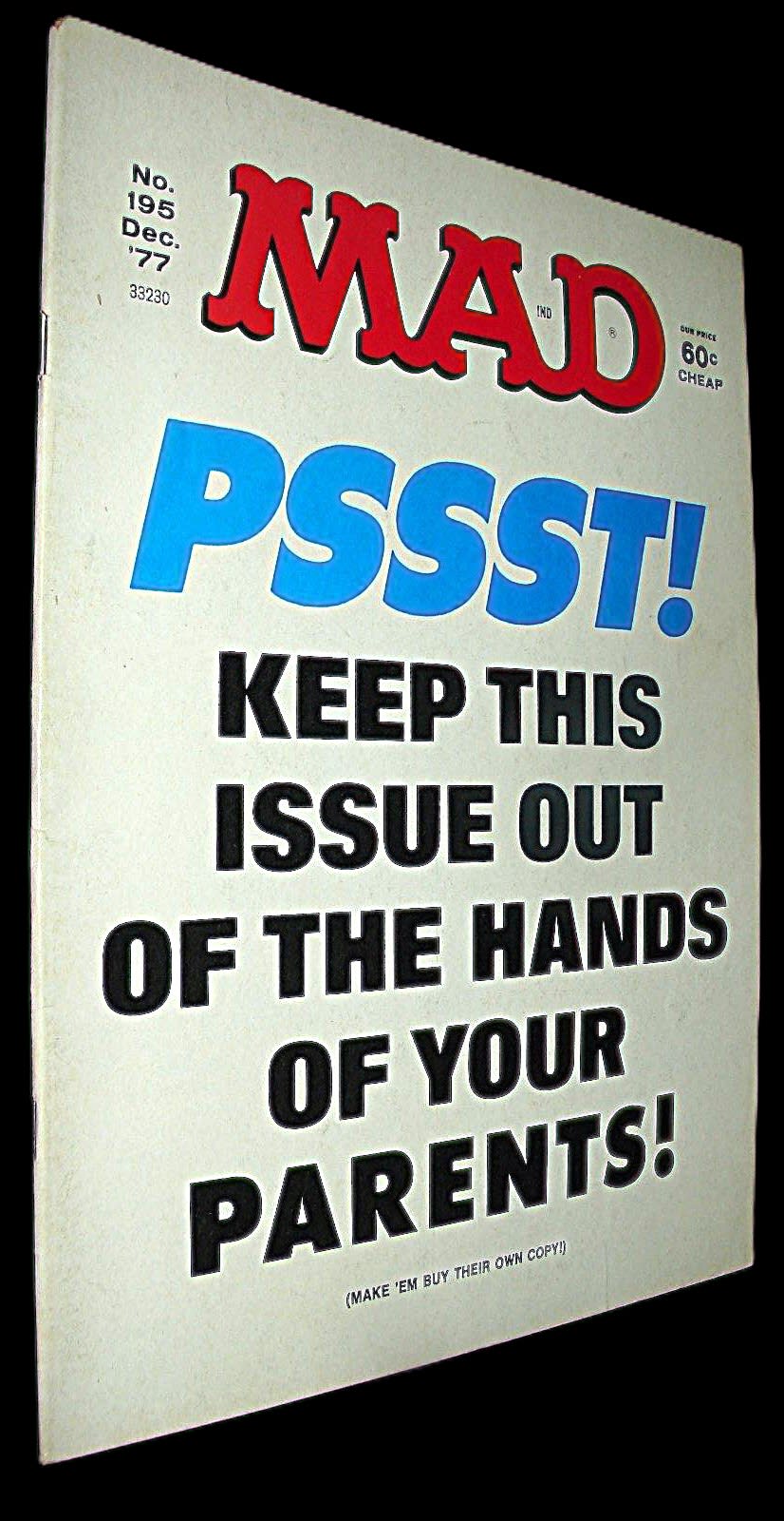 195 Dec 1977 MAD Magazine PSSST! Issue Airport 77 Black Sunday Humor