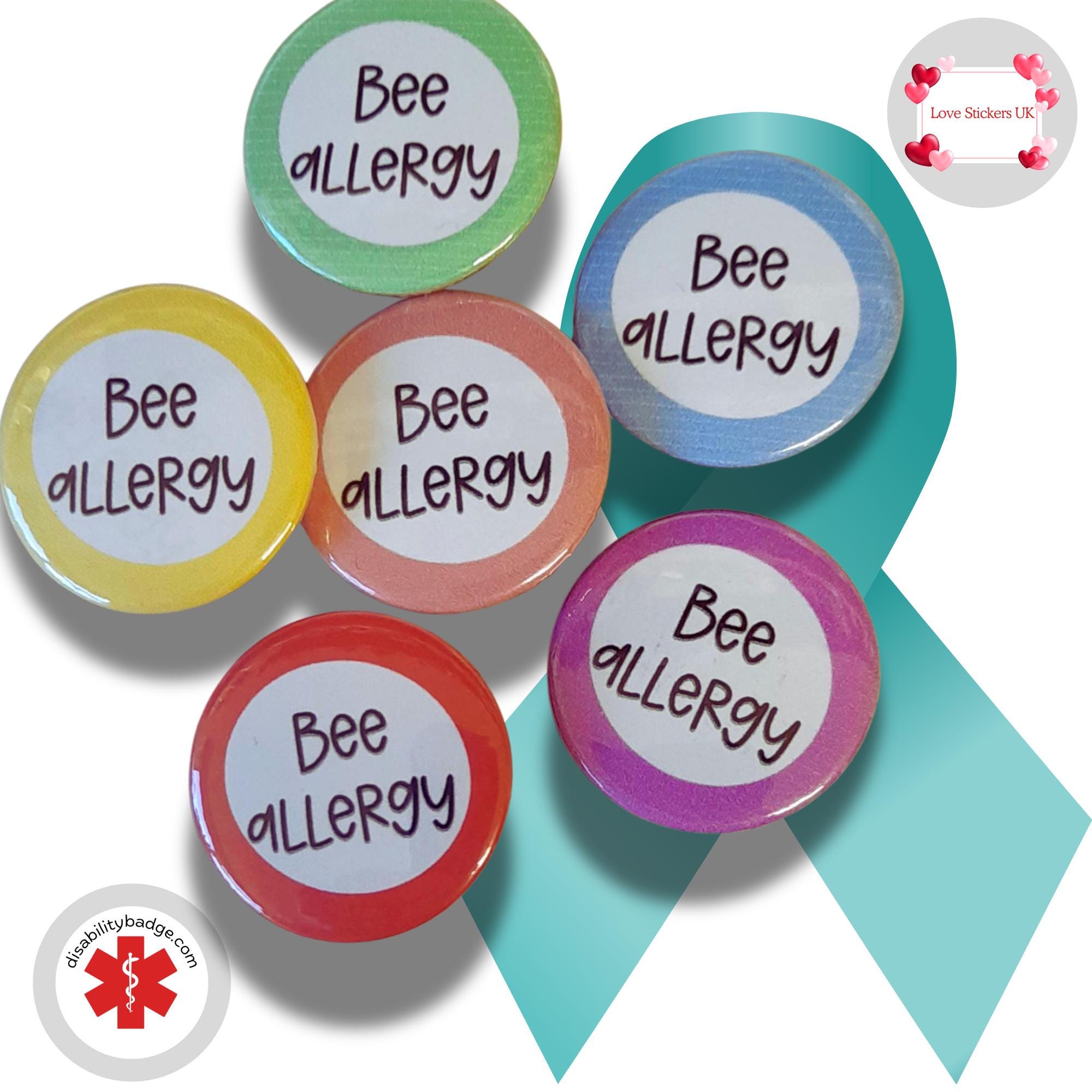 Bee Allergy Hidden Disability Badge - Breathing Problems and Allergies