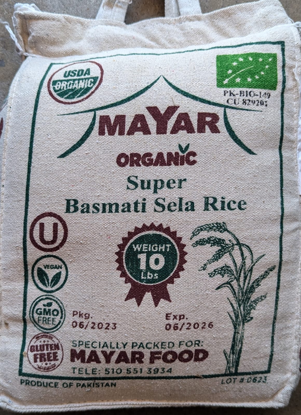 Mayar Organic Super Basmati Sela Rice - Grains - Tak Food Ca | Persian ...