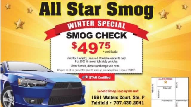 Smog Check in Fairfield | All Star Smog