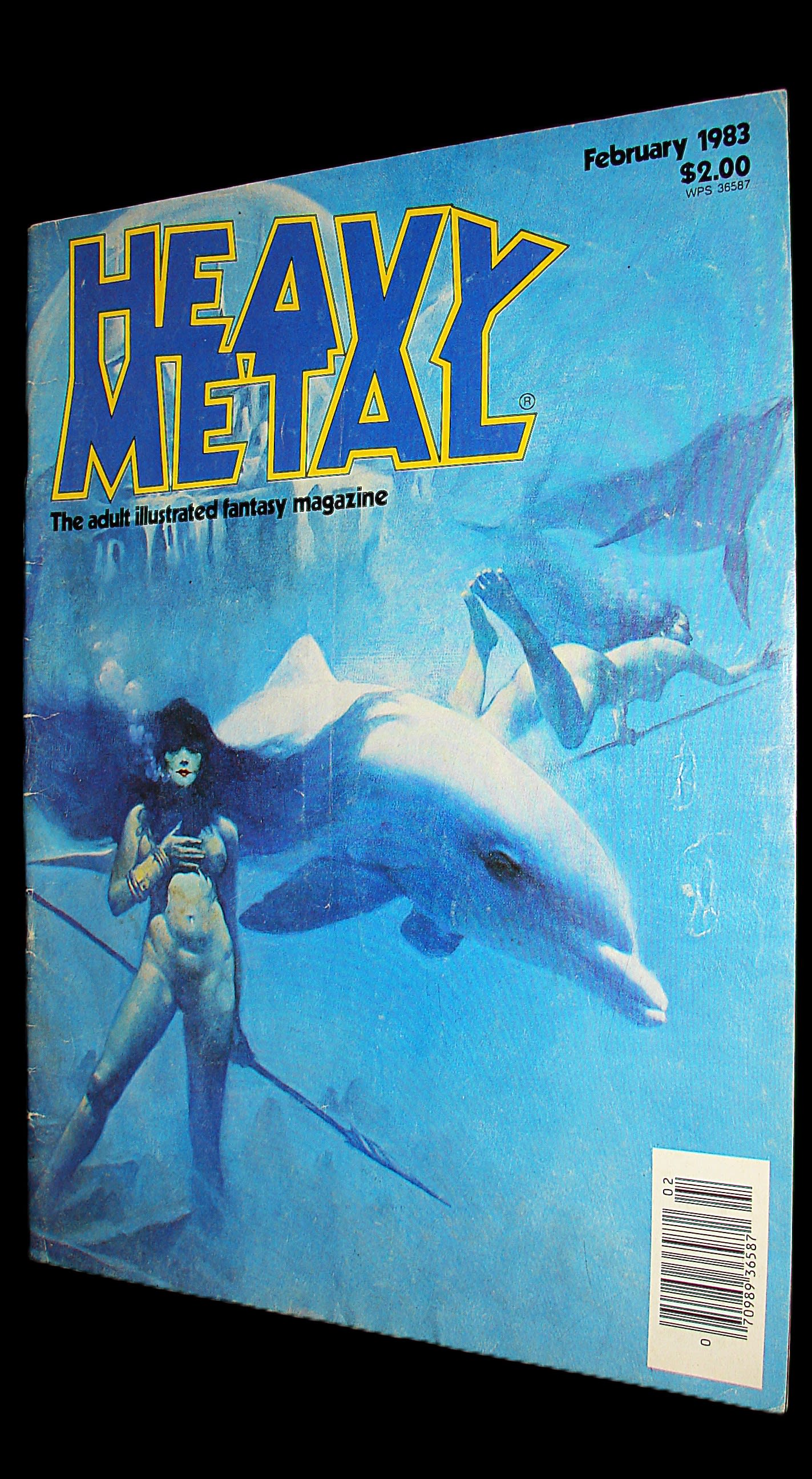 HEAVY METAL Feb 1983 Adult Illustrated Fantasy Magazine Dolphins Porpoises