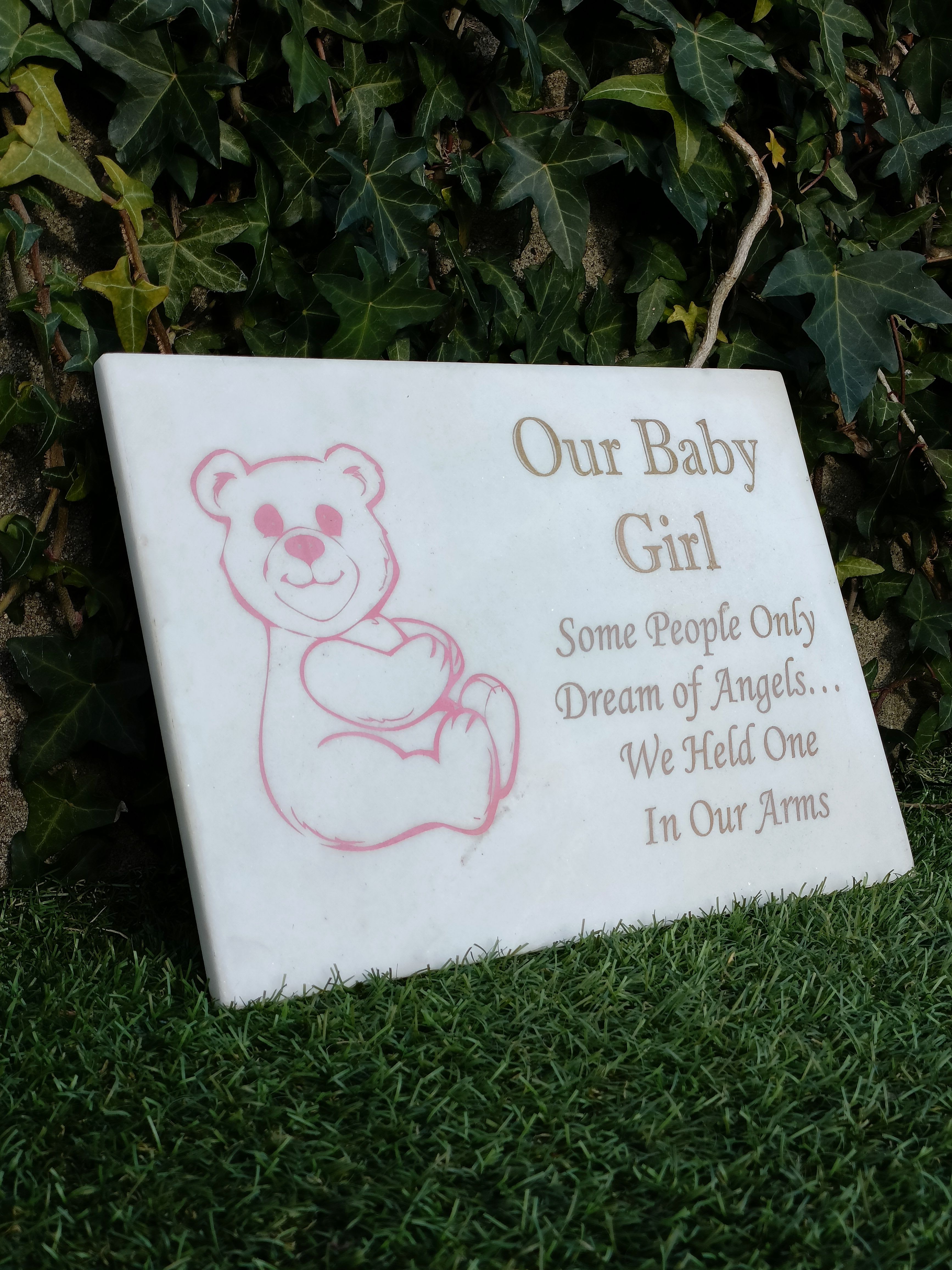 Baby Grave Marker Infant Stillborn Marble Grave Plaque Grave Ornament ...