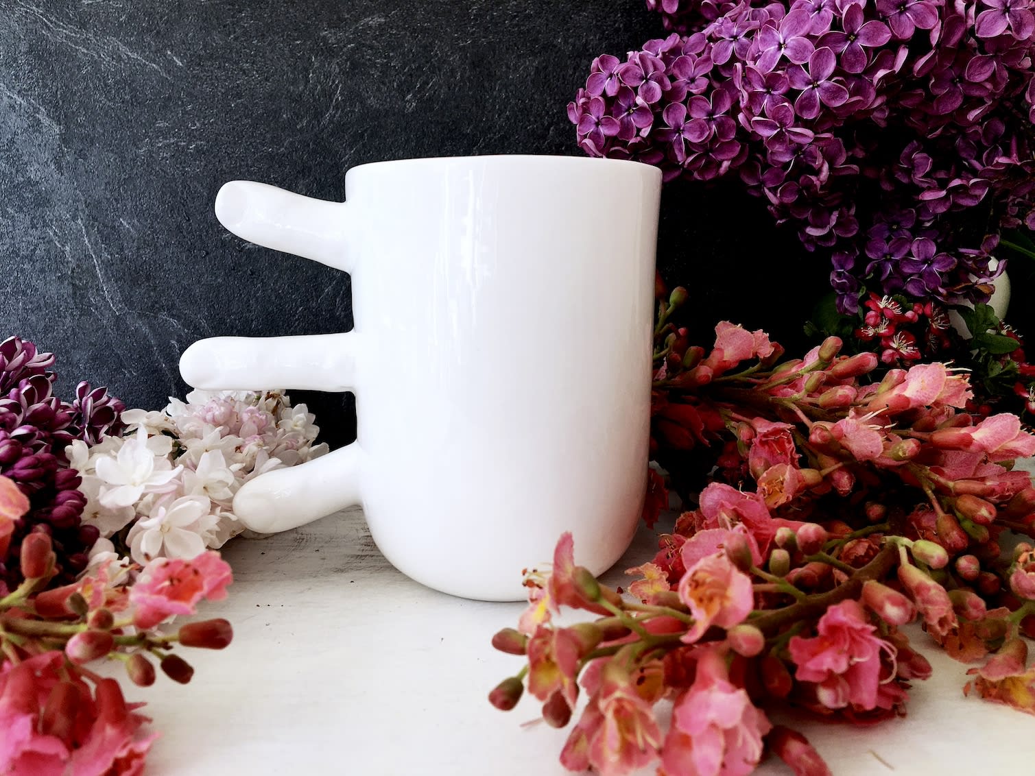 Mug with fingers - Mugs - Kina Ceramics | Ceramic Shop in Oxford