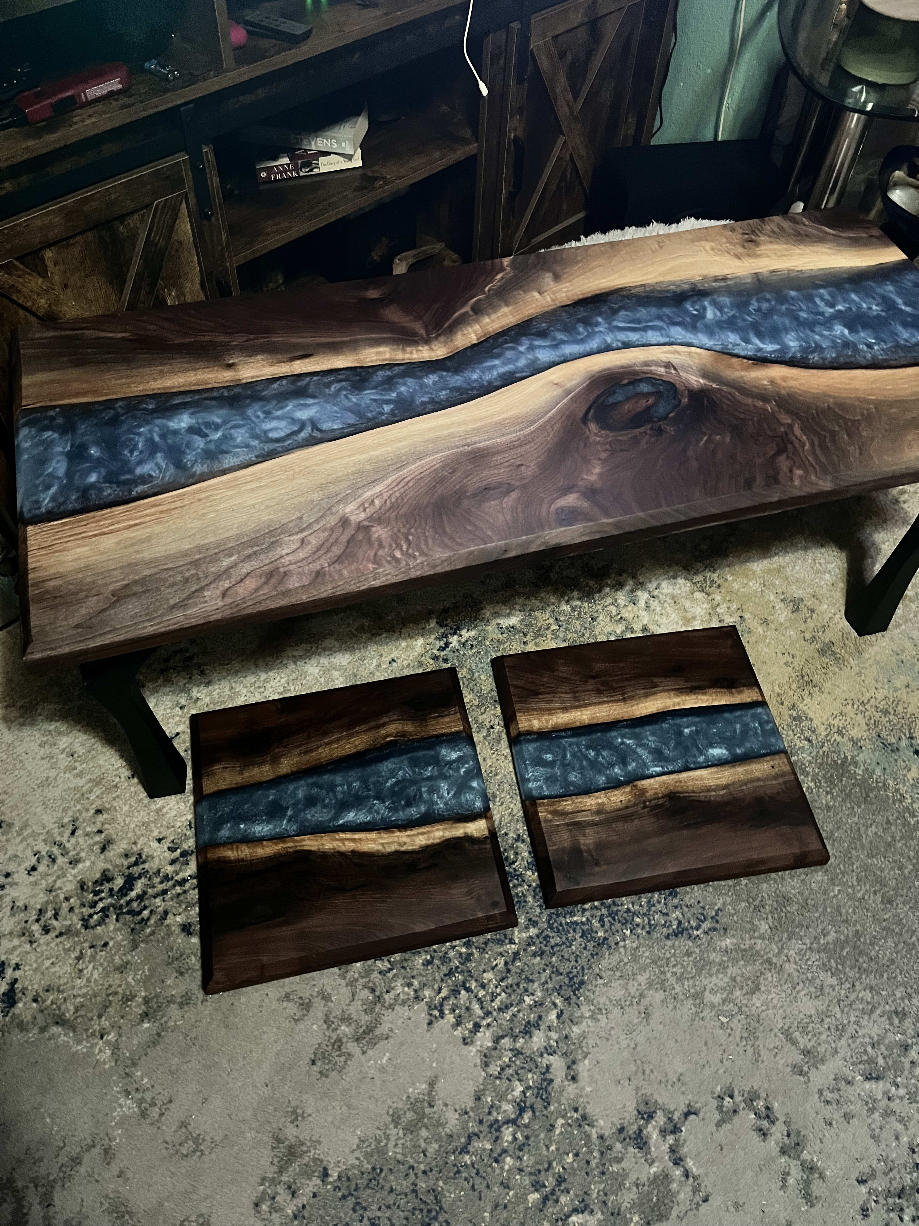 The Frozen River Set - Coffee Tables - C.C. Epoxy Design - Carpenter