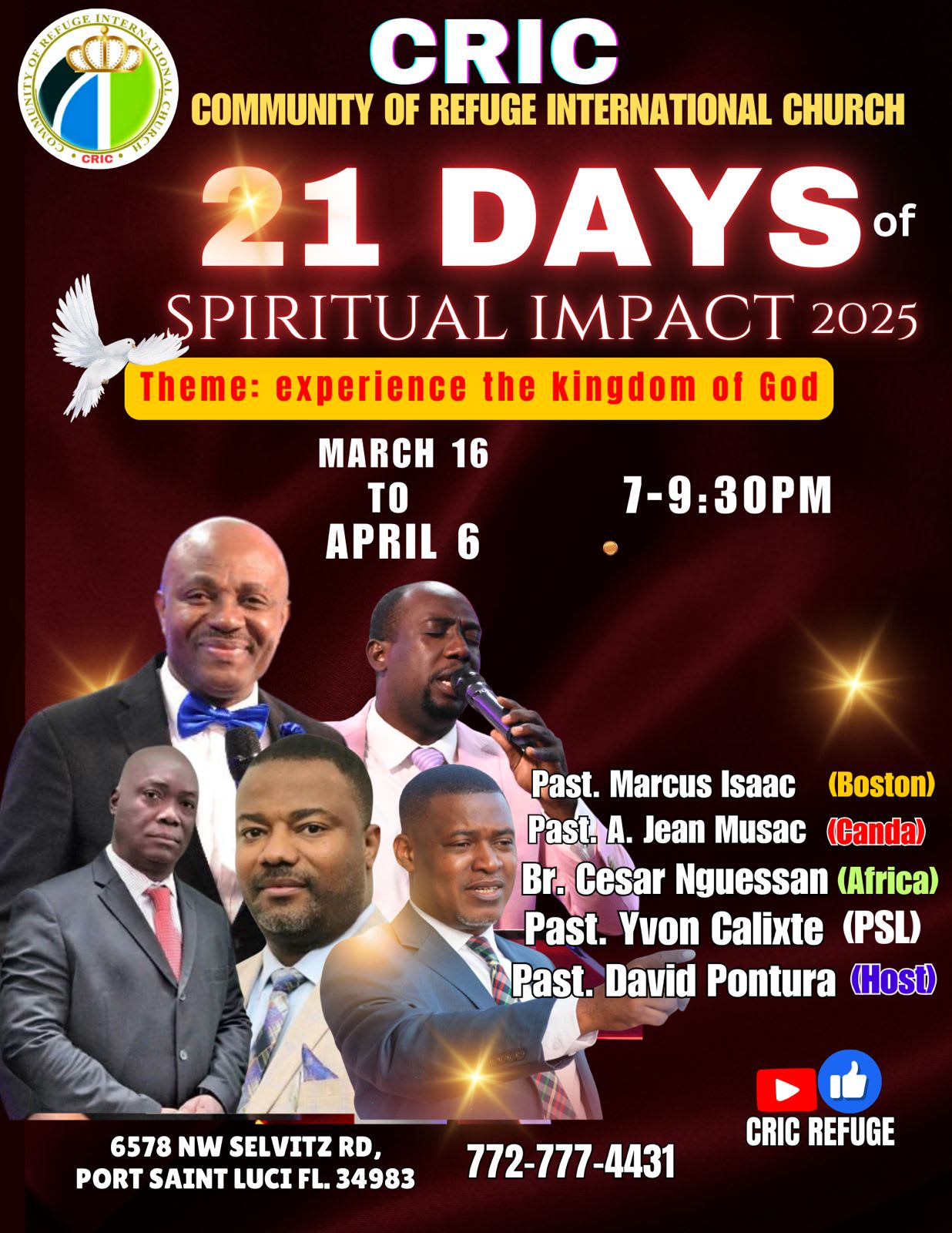 21 Days of Spiritual Impact 2025 - Religious Services - Community of ...