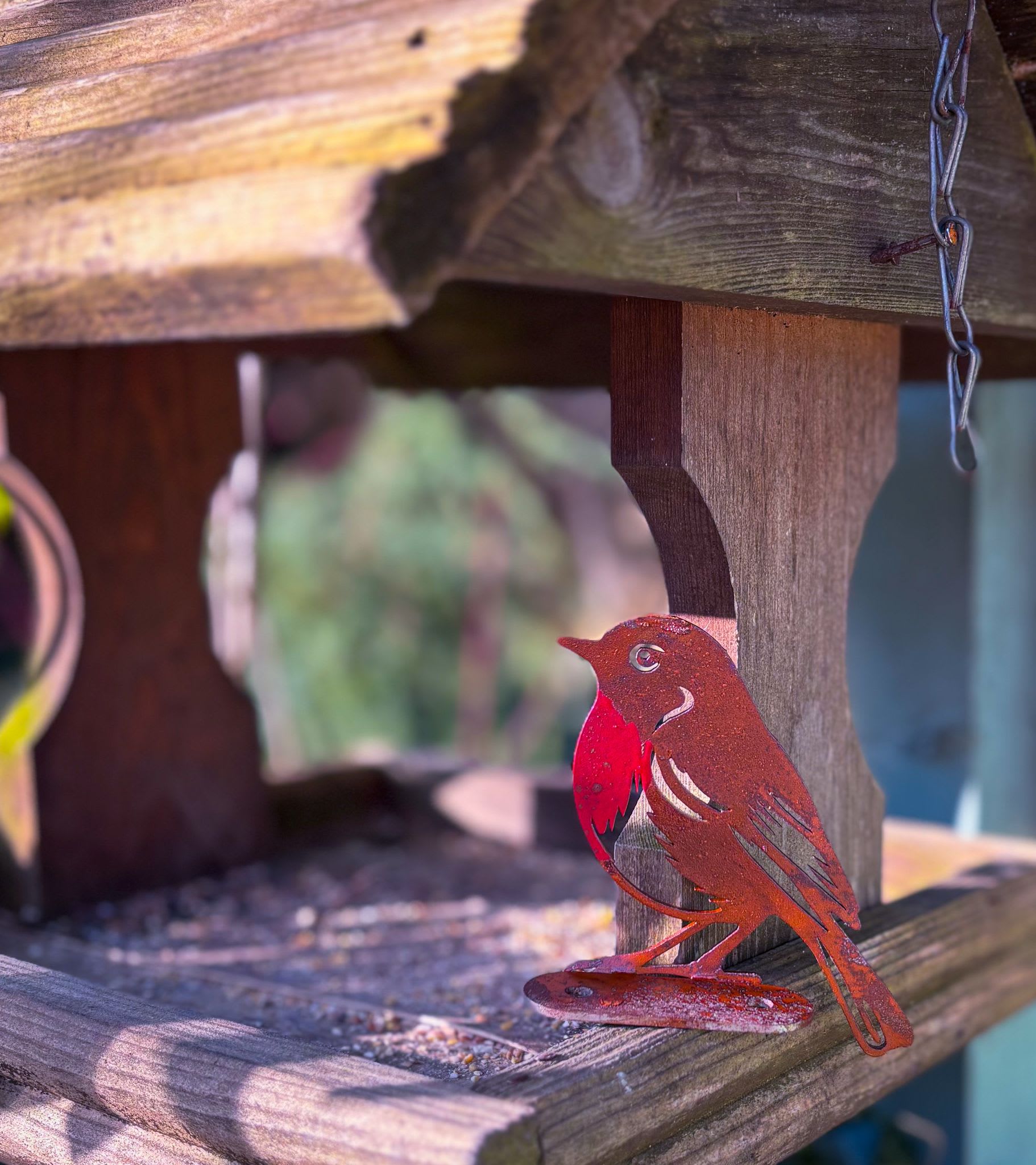 Rustic Rusty Robin Fence Topper - Featured Items - Metal Moo | Laser ...