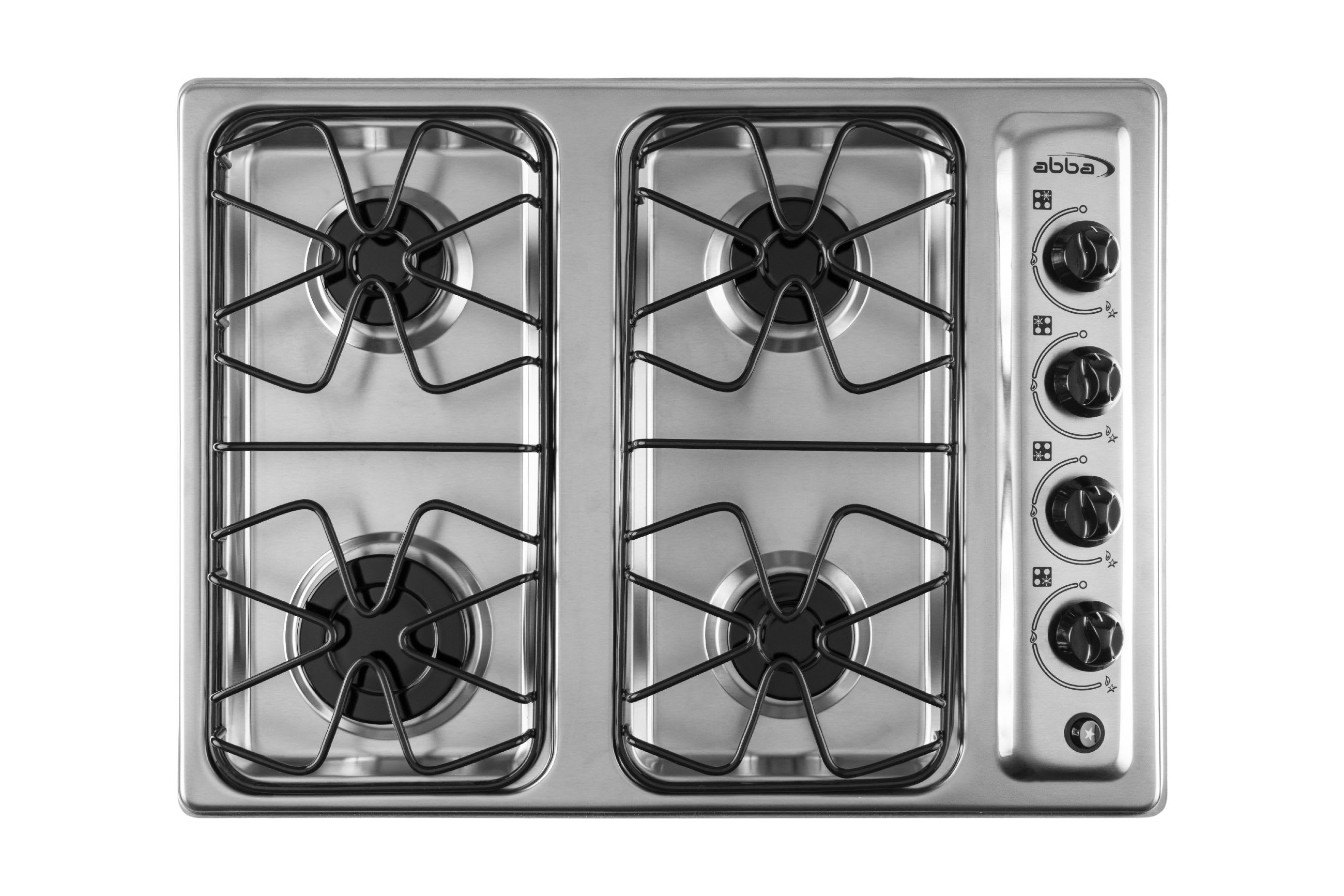 24" Gas Cooktop with Italian SABAF Sealed Burners, 1 Ultra-Fast and 3 ...