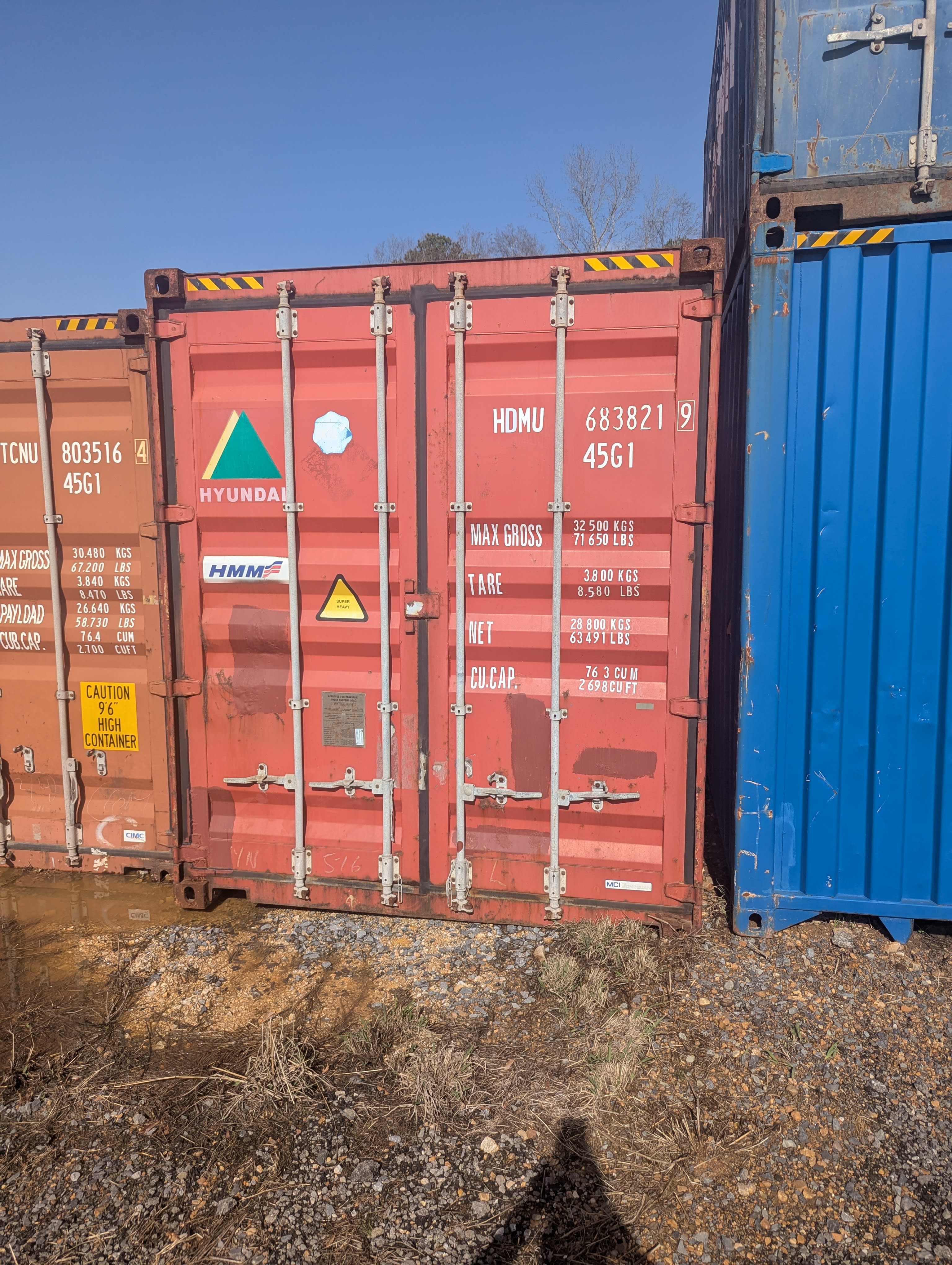40FT, CARGO WORTHY, HIGH CUBE, RED, 2821-9 - 40 FOOT CONTAINERS ...