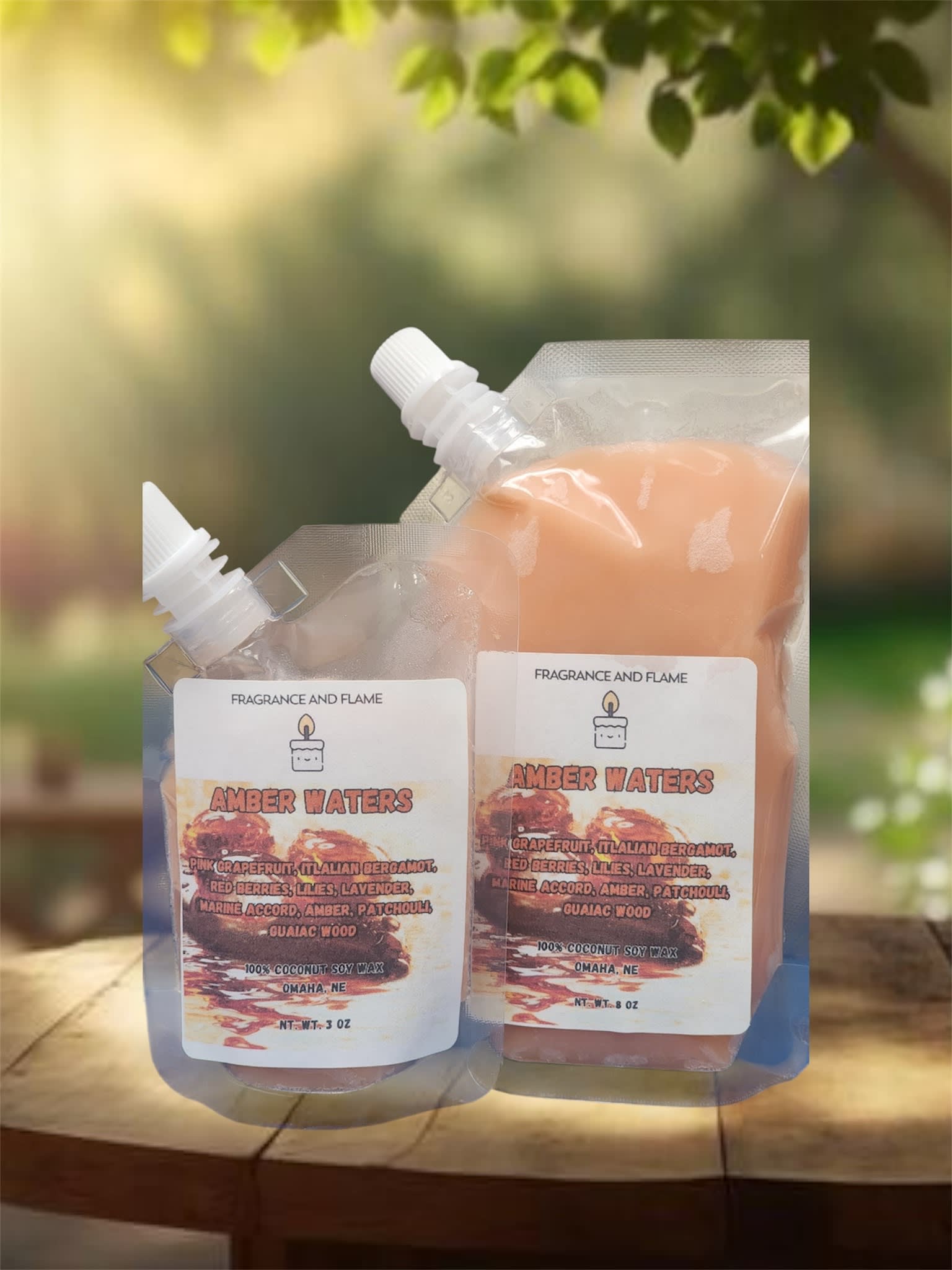 AMBER WATERS - SQUEEZE WAX - Fragrance and Flame LLC | Candle E ...