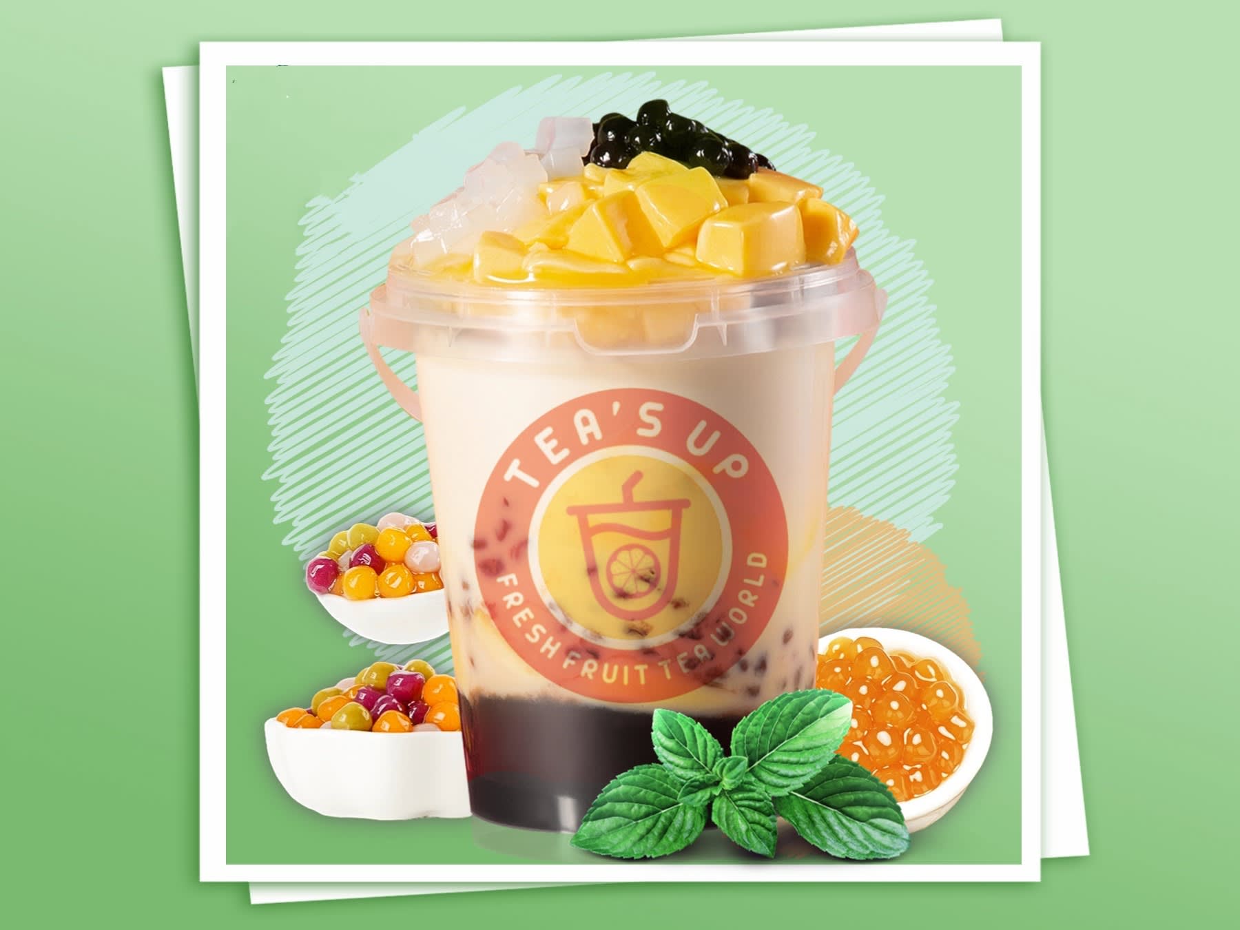 Super King Bubble Tea Bucket - Super King Bucket - Tea's Up | Bubble ...