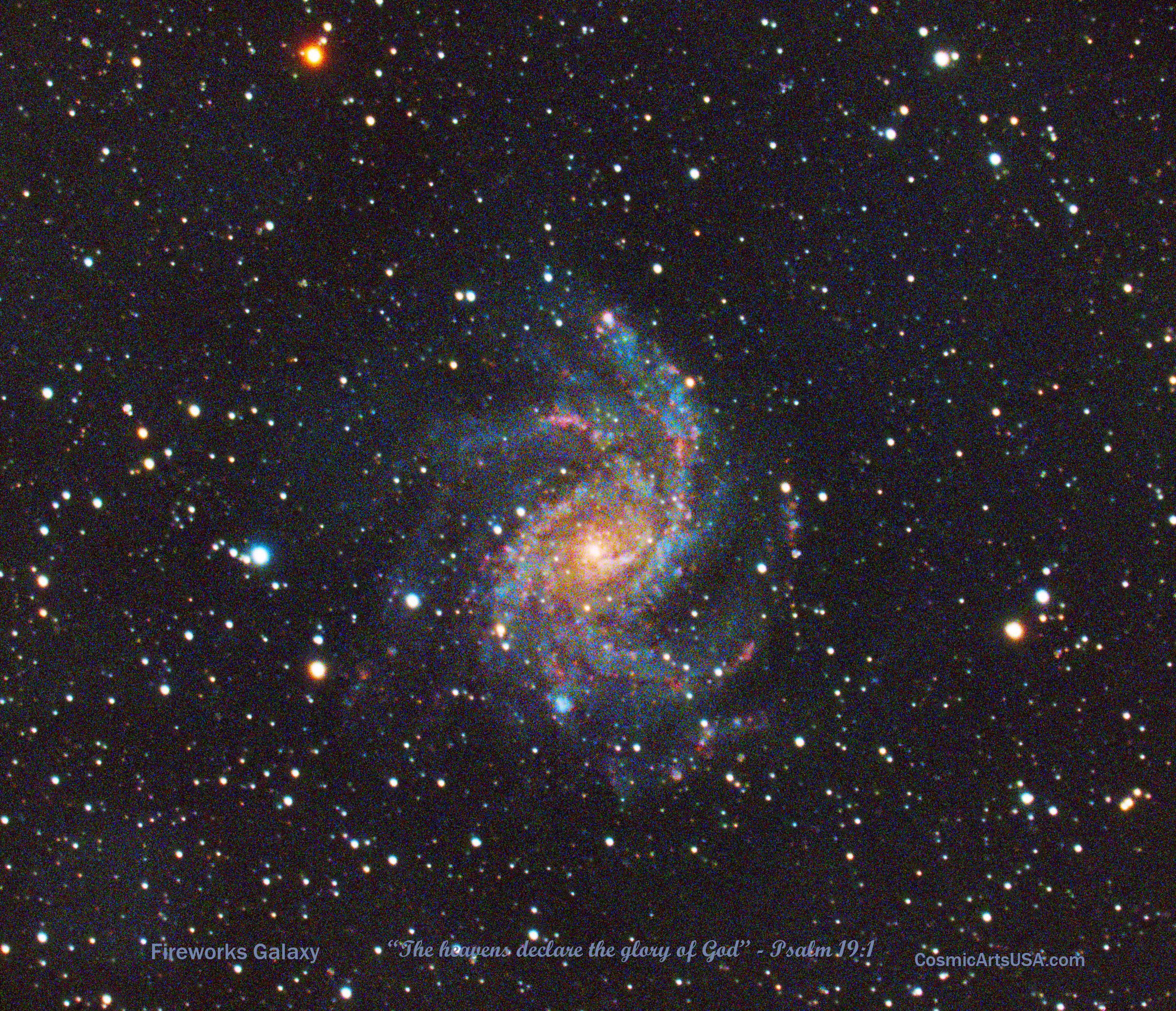 Fireworks Galaxy Wall Art - Cosmic Canvas Print Wall Art - Cosmic Arts ...
