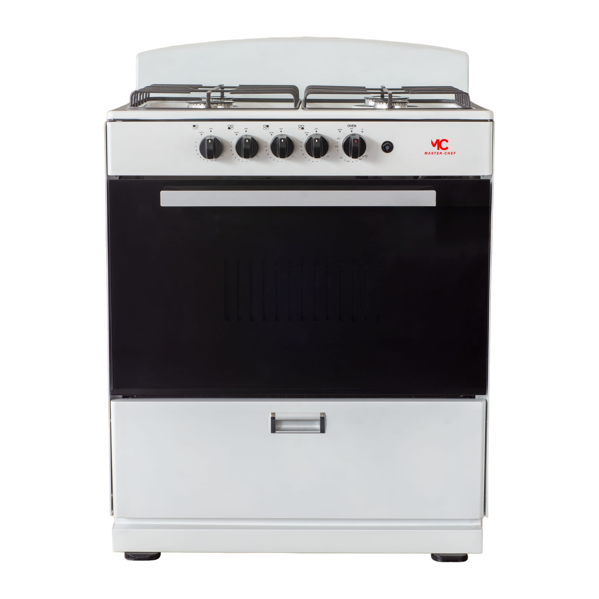 White 30" Freestanding Range with 4.0 CFT - 4 Italian SABAF Sealed Burners