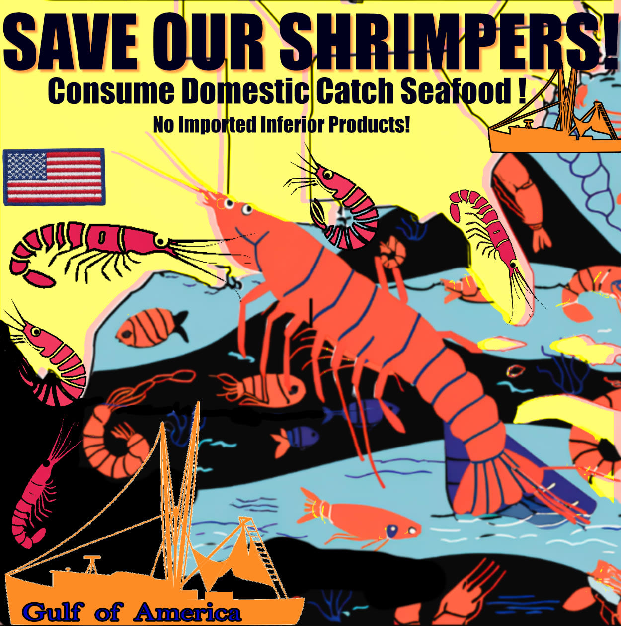 "Save Our Shrimpers!" T-Shirts - Florida Beach Products of Statewide ...