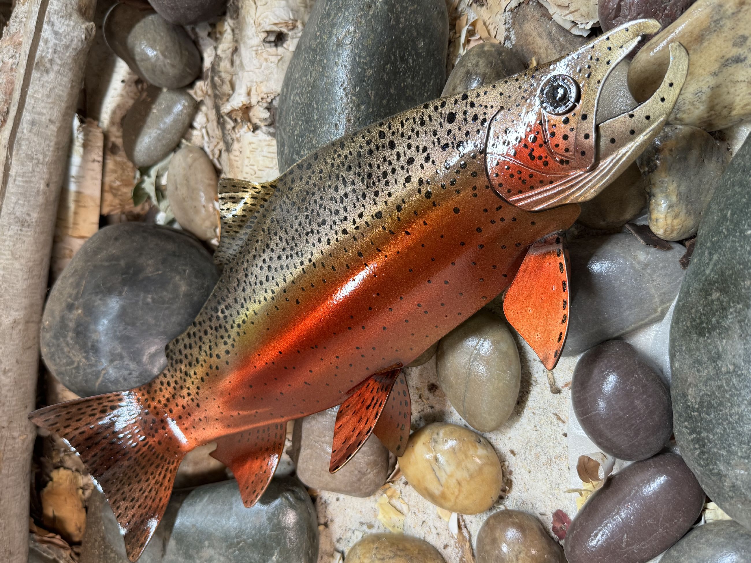 #832 - Red Trout 18” - SHOP Metal Artwork - Jerry Ross Custom Metal ...