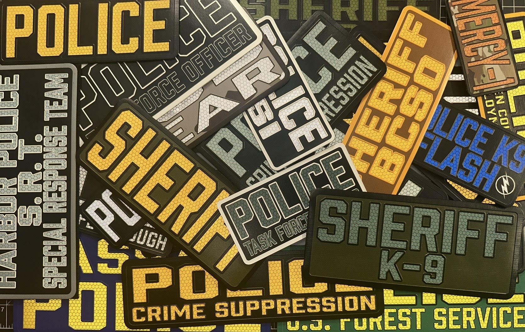 Standard Text Placards & Patches - SABER TORCH® SCORPION™ GEN IV Custom Designs