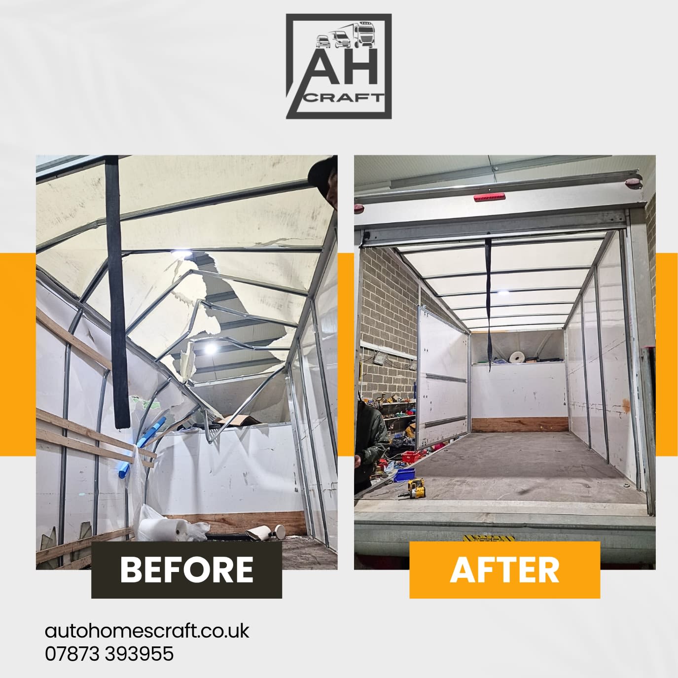 Luton Box Van Roofs Side Panels - Vans, 7,5t Side curtain Conversion