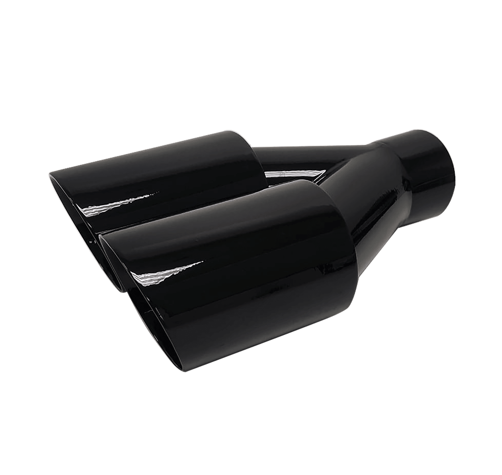 NETAMI 1635BK Dual Exhaust Tip Stainless Steel Gloss Black Powder ...