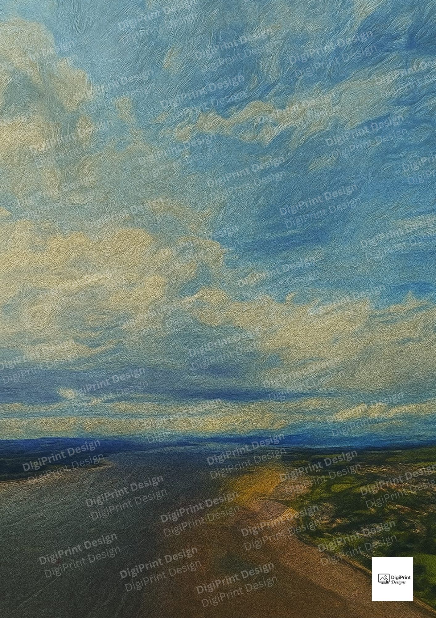 Above the Clyde – Aerial View in Oil - Landscape Art - DigiPrint ...
