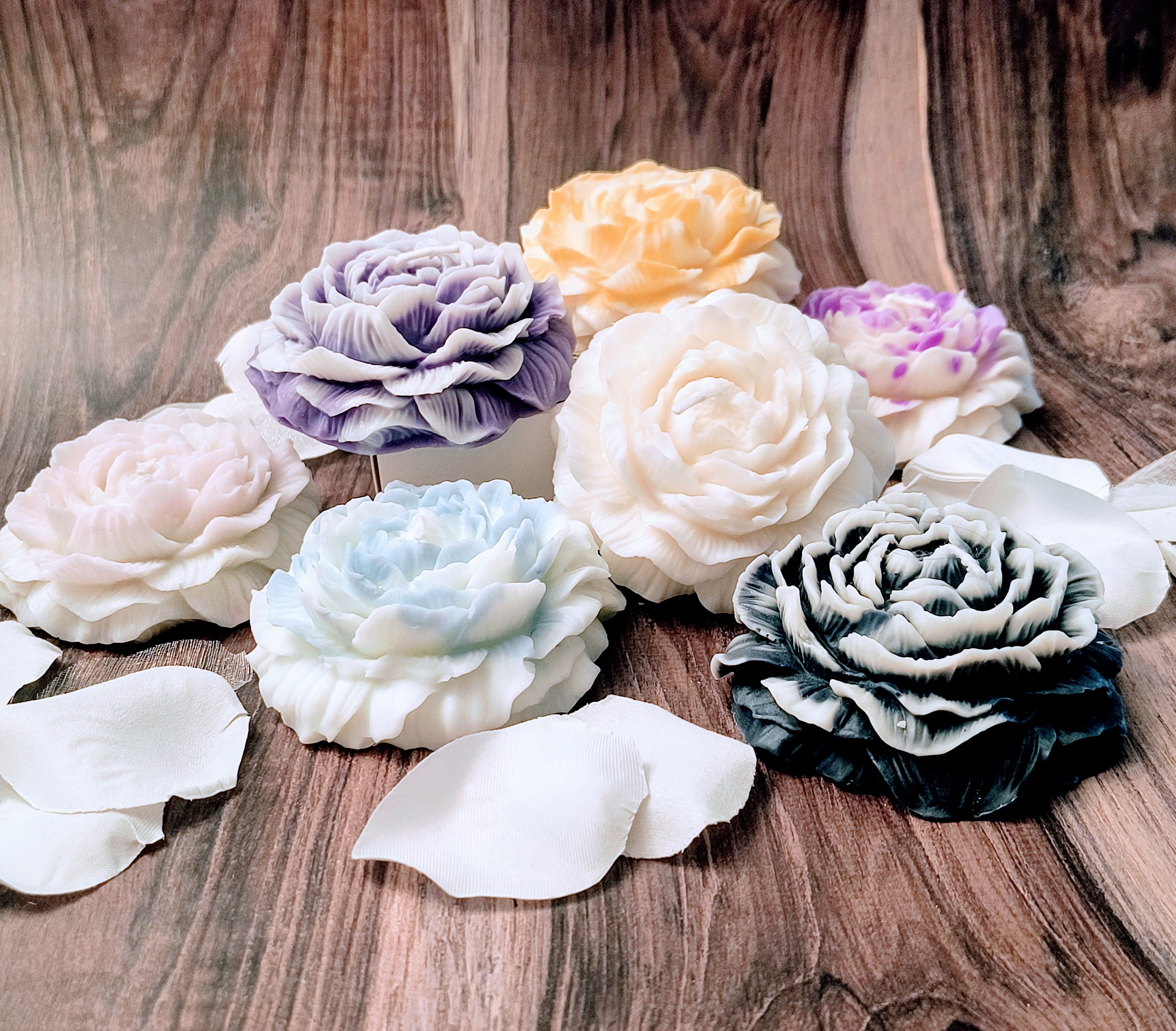 Mixed Color Peony - Floral Candles - Enchanted Flame and Forge ...