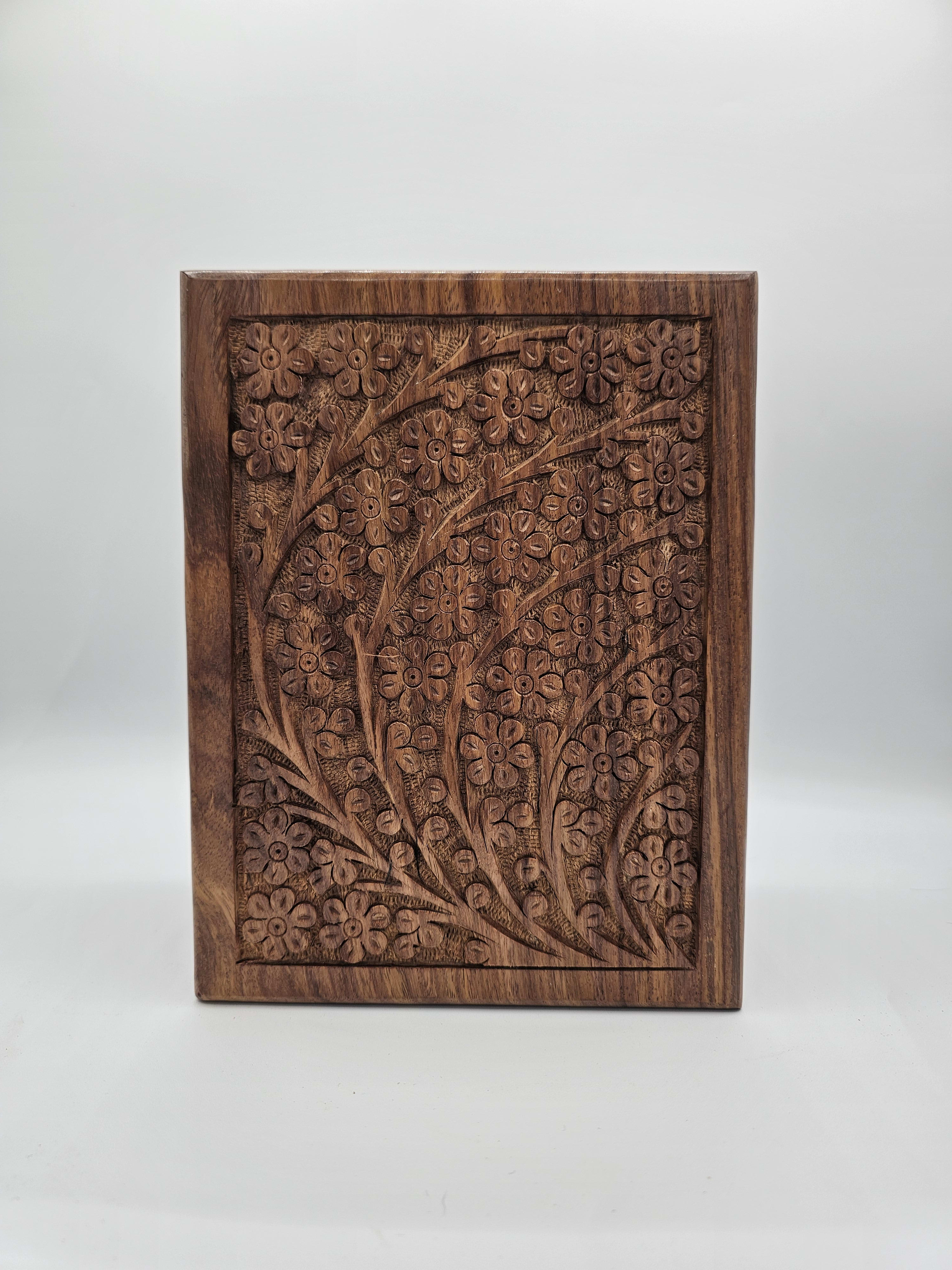 Acacia Wood Carved Urn - Tree of Life - Urns - Cholla Afterlife ...