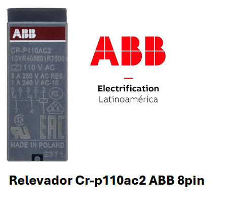 Relevador Cr-p110ac2 ABB 8pin 110AC 250v/8a 1svr405601r7000 - RELEVADORES