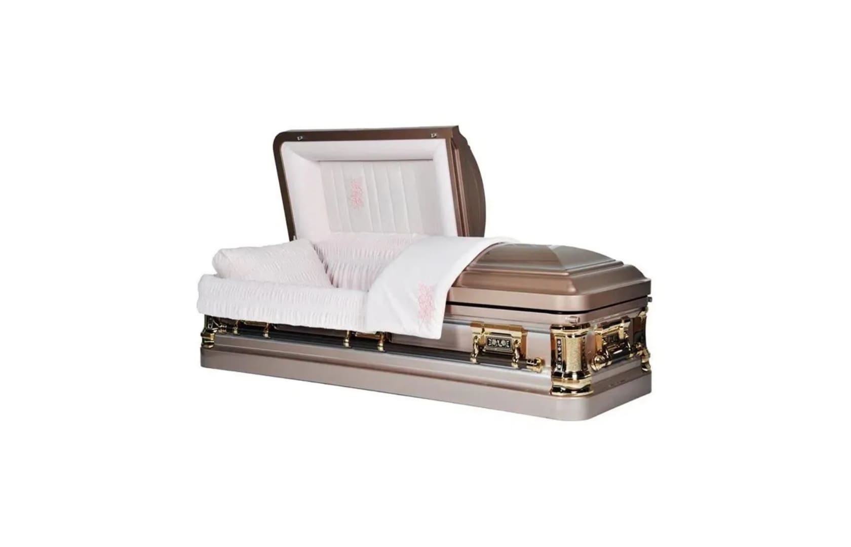 Silver Rose Steel Casket - Metal Caskets - Evergreen Casket Company ...