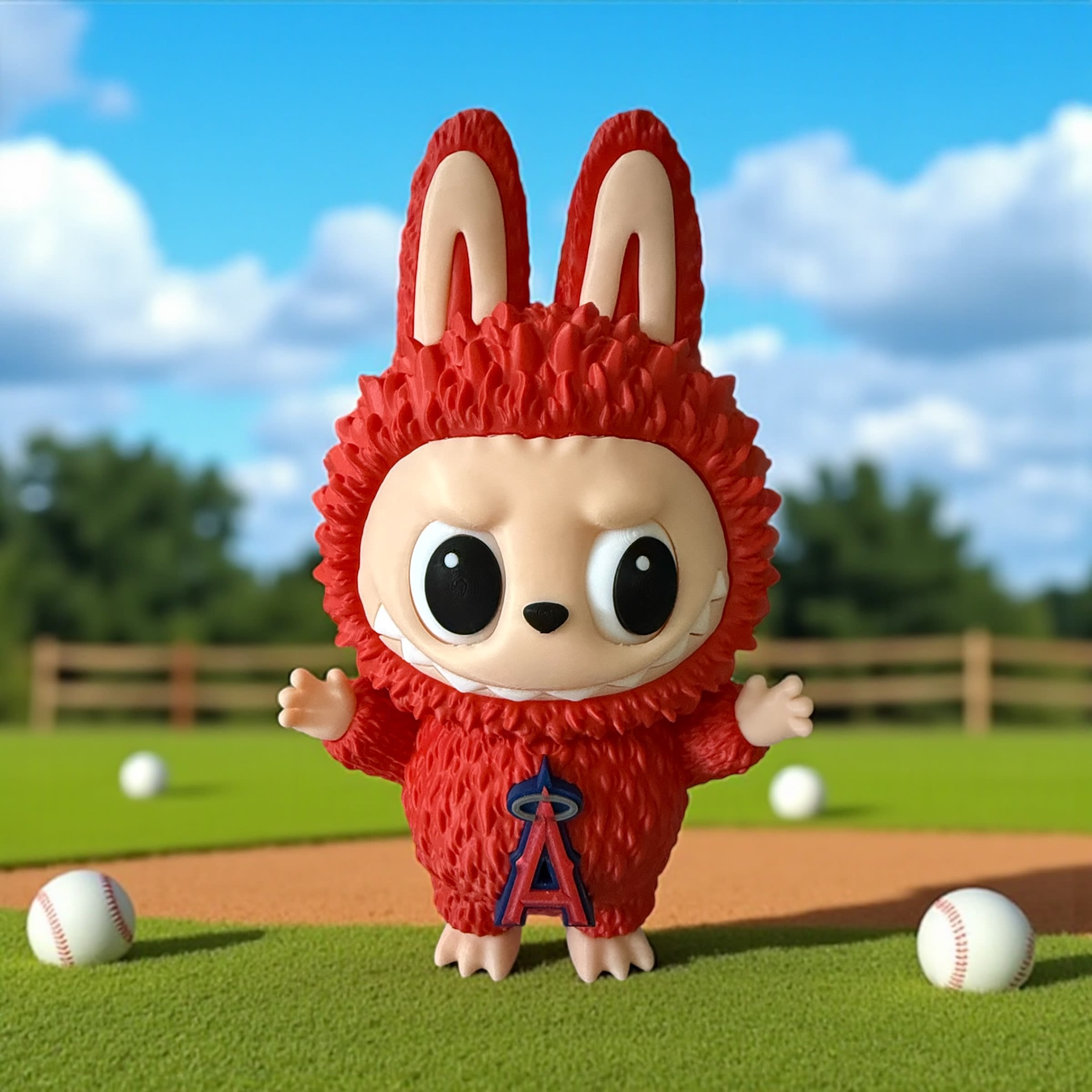 Custom Los Angeles Angels Labubu Doll - VETTED 3D - ART AND CRAFTS