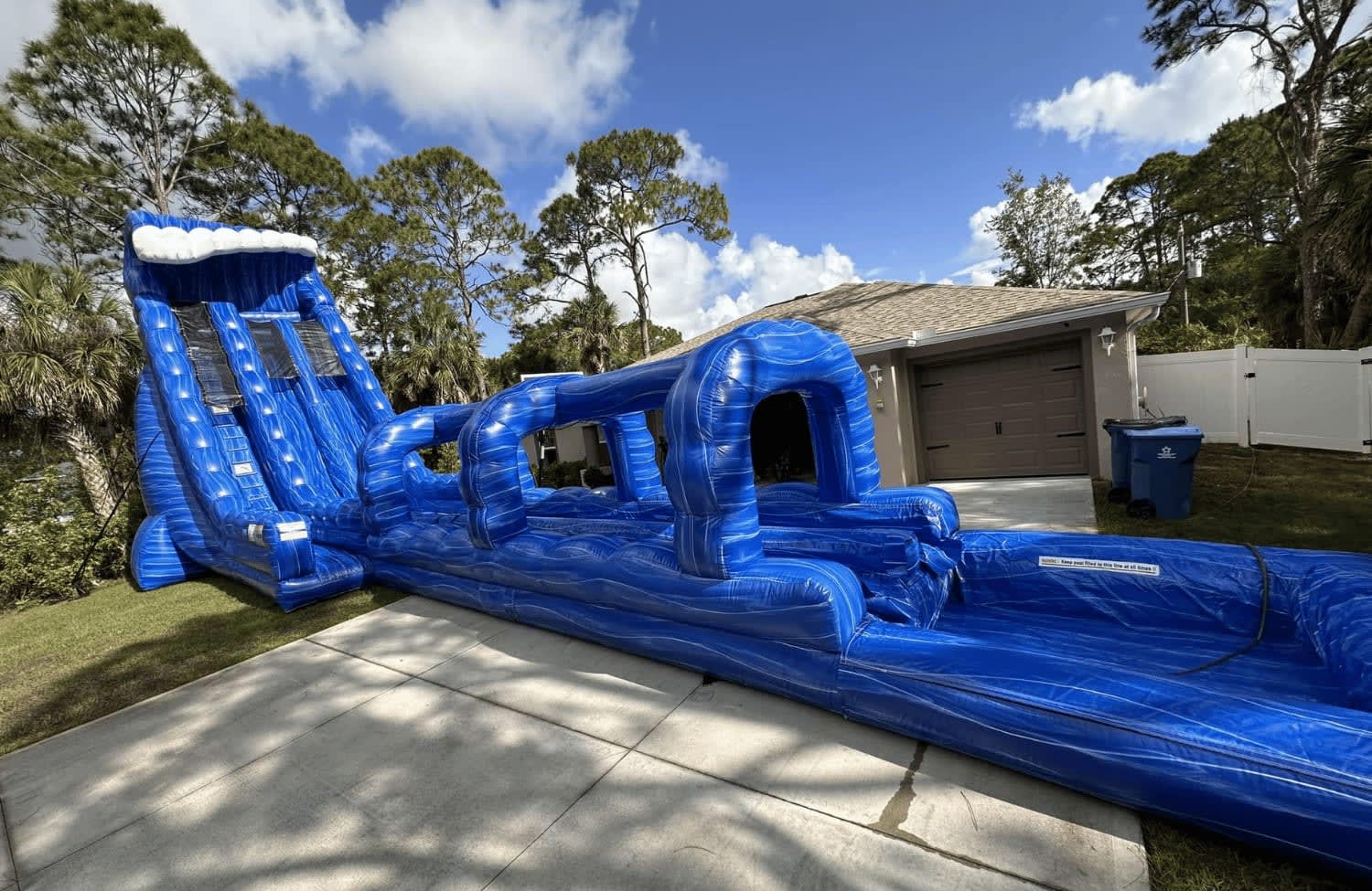 27 ft Blue crush dual lane slip n slide with pool - Wet & Dry Slides