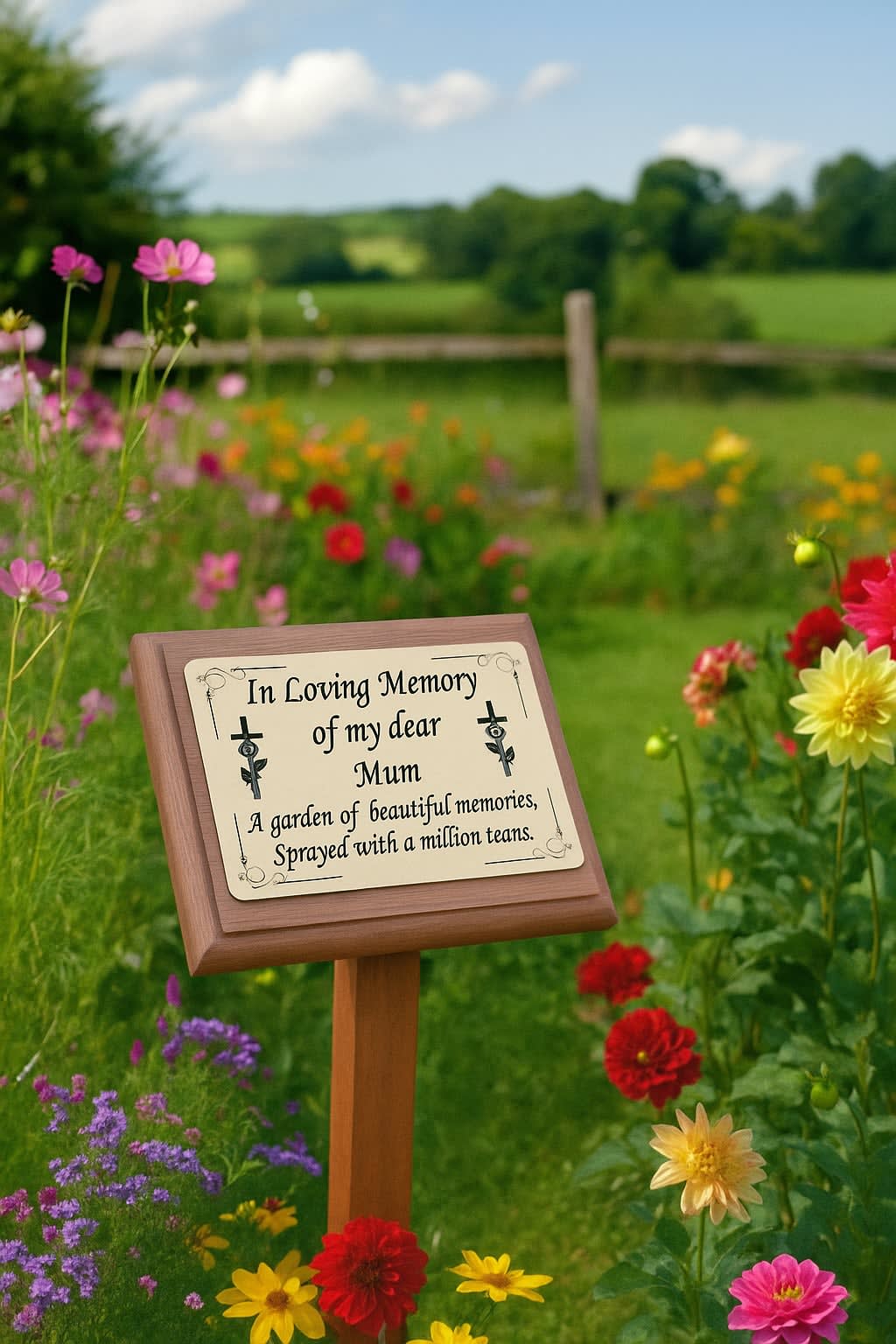 Oak Grave Cemetery Marker Memorial Tree Dedication Plaque Grave plaque ~89