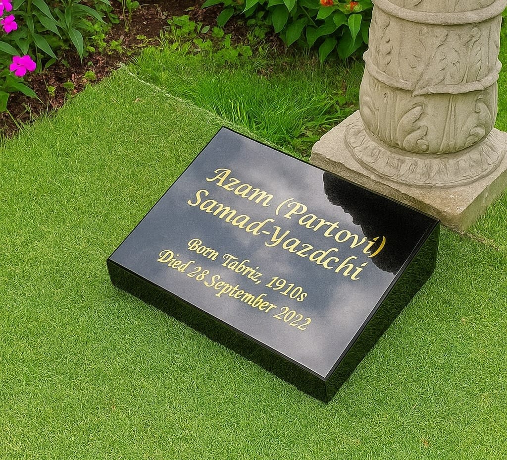 Memorial Wedged Slanted Grave Marker Cemetery Grave Tablet Plaque ...