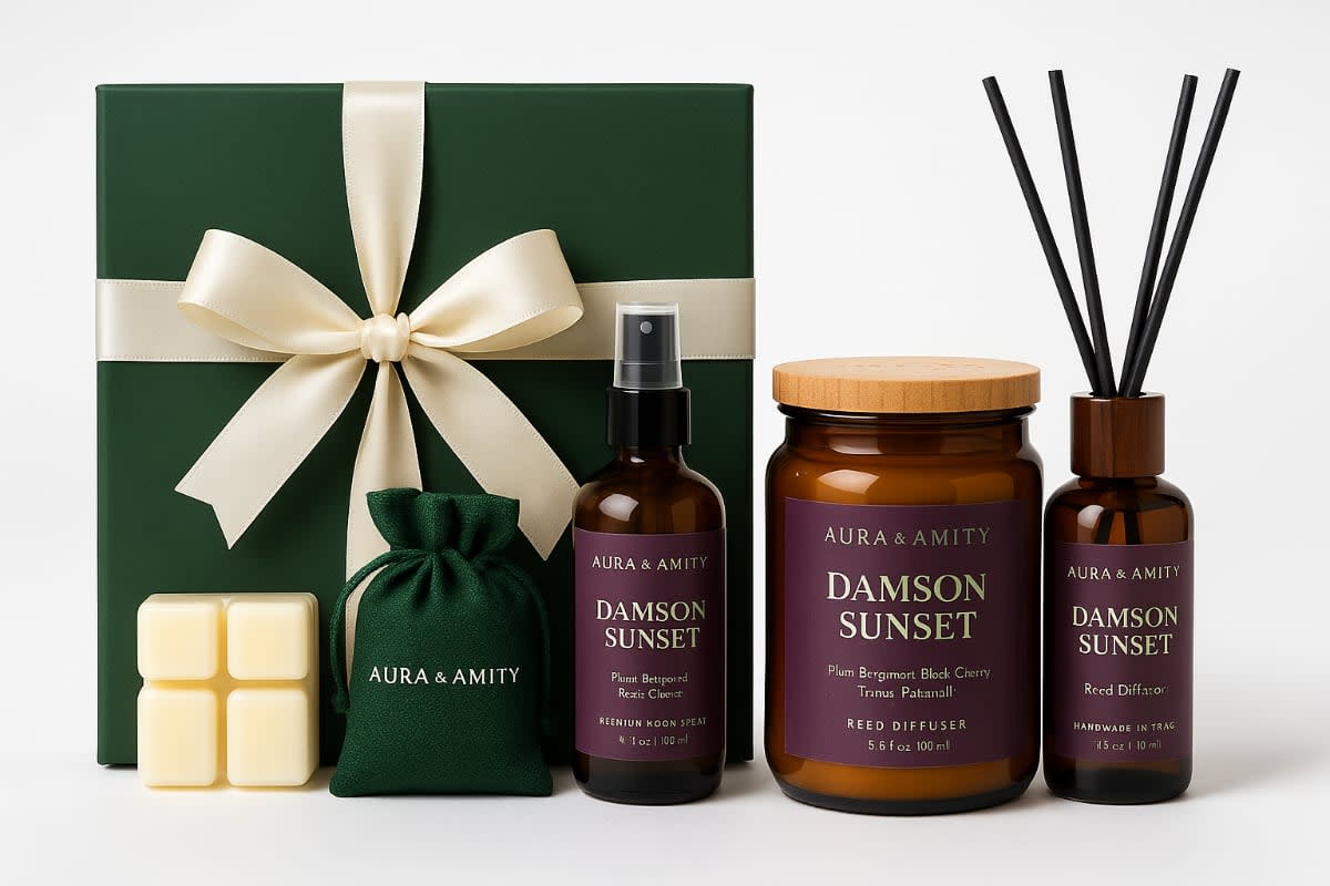 Damson Sunset Gift Set - Limited Edition Holiday Gift Sets - Aura ...