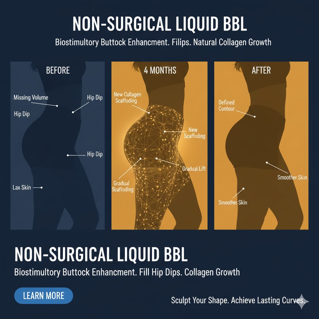 Liquid BBL: Non-Surgical Buttock Enhancement with Biostimulatory Fillers
